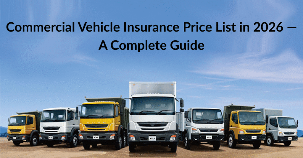Commercial Vehicle Insurance Cost in 2026: Price List Explained Simply